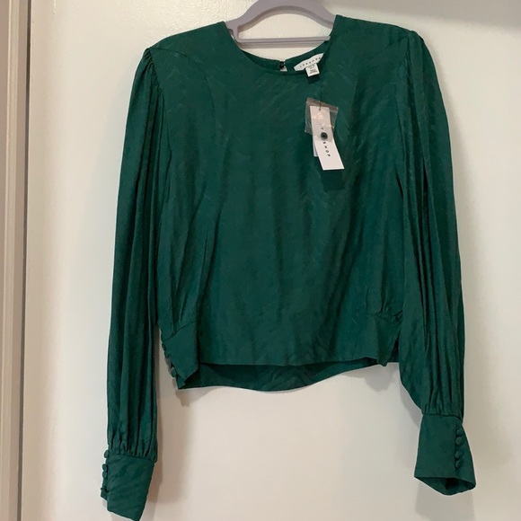 Topshop | Tops | Topshop Tiger Stripe Jacquard Satin Top | Poshmark